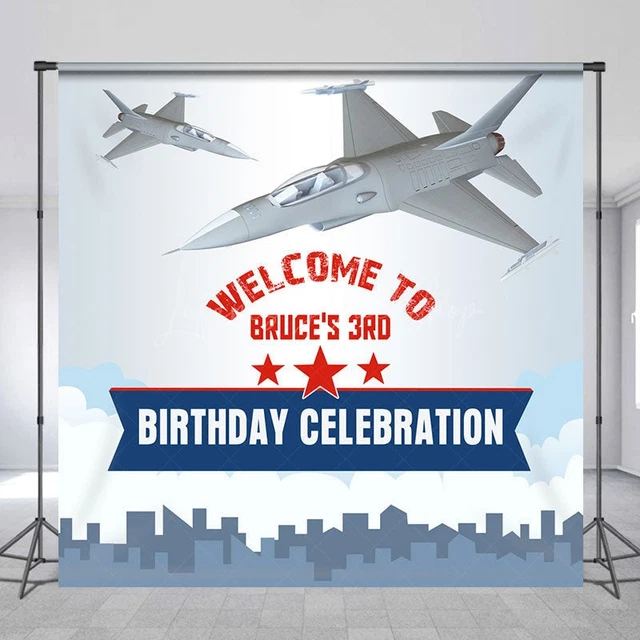 SKY AIRPLANE CLOUDS Custom 3rd Birthday Backdrop $35.97 - PicClick AU