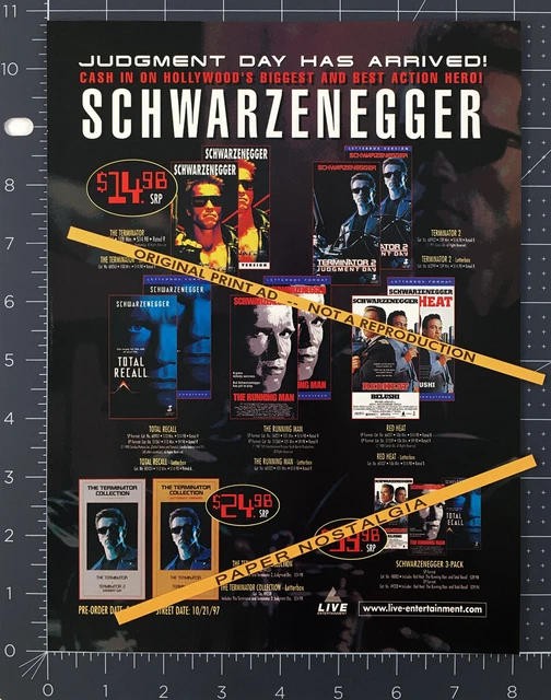 TERMINATOR 2: JUDGMENT DAY__Orig. 1997 Trade print AD/ ADVERT ...