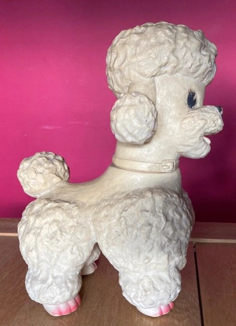 VINTAGE THE Sun Rubber Company Poodle Squeaker Toy Roller Dog 1963 £57. ...