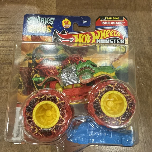 HOT WHEELS MONSTER Trucks 2025 Shark vs Dinos : Team Dino Rageasaur Red ...