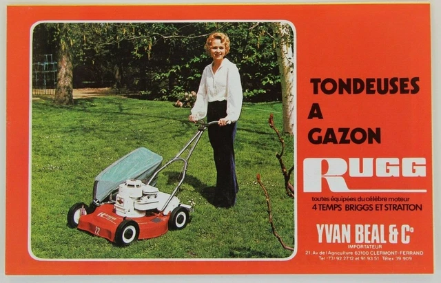 PROSPECTUS BROCHURE RUGG tondeuse gazon jardinage motoculture tracteur ...