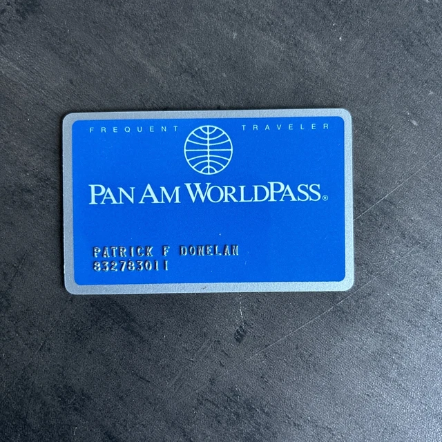 PAN AM WORLDPASS Frequent Flyer Traveller Vintage Airline Membership ...