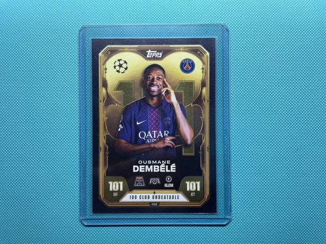 TOPPS MATCH ATTAX 25/26 Ousamane Dembele PSG 100 Club Unbeatable MINT £ ...