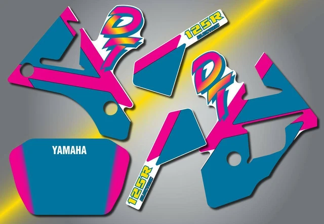 YAMAHA DT DTR DT125R Graphics Sticker Decal Set (Electric) White Model ...