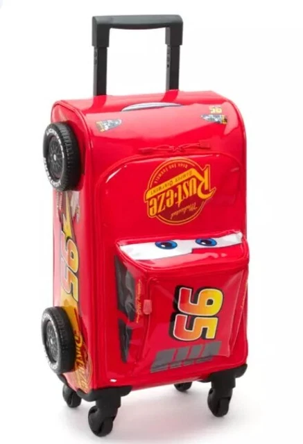 ORIGINAL DISNEY STORE Lightning McQueen Rolling Luggage, Disney Pixar ...