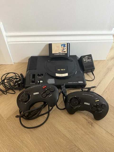 SEGA MEGA DRIVE Console Bundle Vintage 16-Bit Cables Controllers Sonic ...