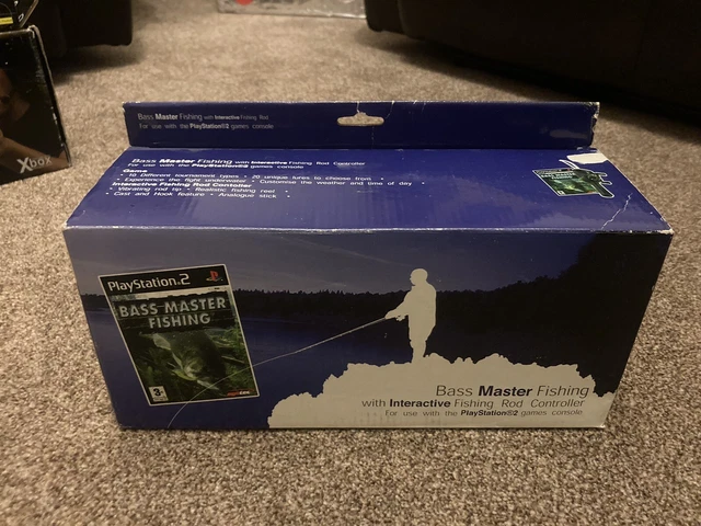 PS2 BASS MASTER Fishing interactive fishing rod controller and game ...