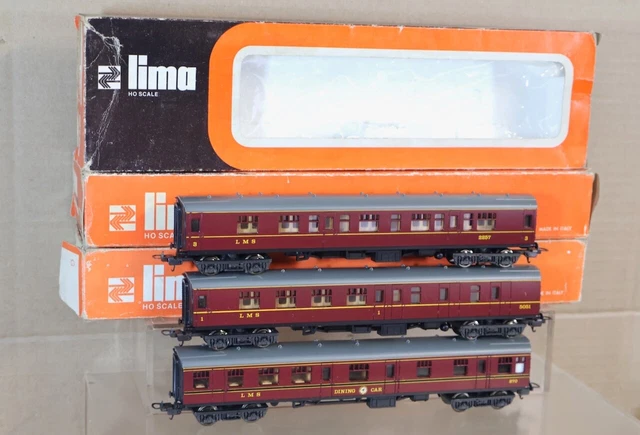 LIMA 9146 9234 RAKE of 3 LMS MK1 COMPOSITE BRAKE & DINING CAR COACH ...