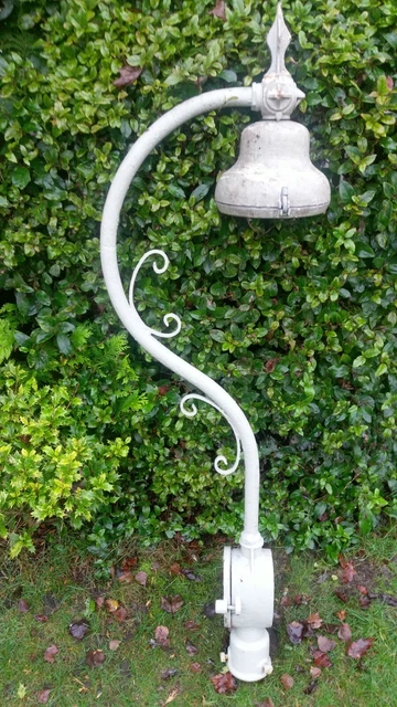 VINTAGE REVO SWAN Neck Street Light (lamp post lantern cast iron top) £ ...