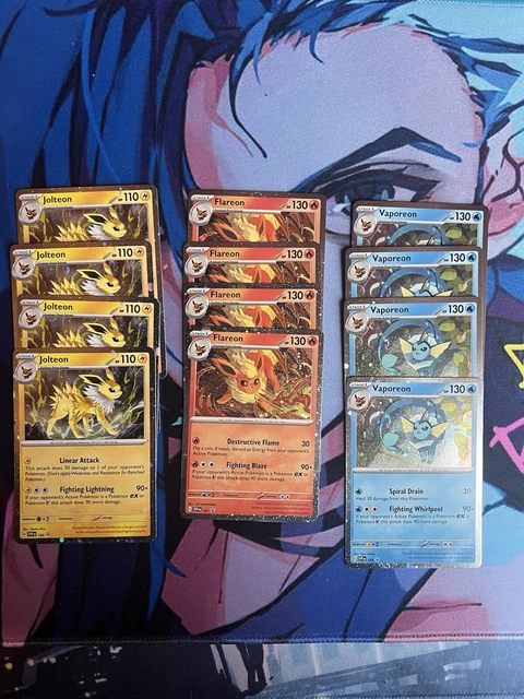 POKEMON TCG PRISMATIC Evolutions Poster Set Promo Cards Jolteon Flareon ...