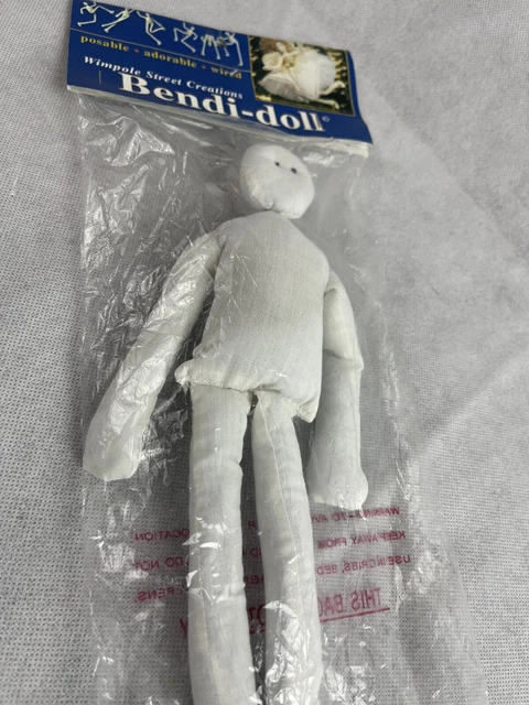 VTG 1990'S WIMPOLE Street Creations Bendi-Doll Cloth Wired Poseable 14 ...