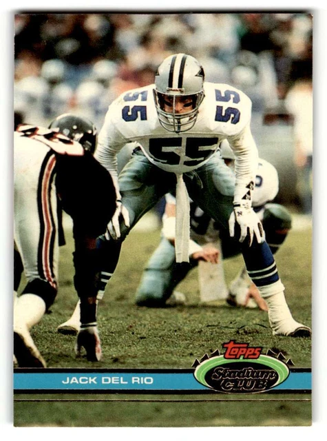 1991 STADIUM CLUB #492 Jack Del Rio Dallas Cowboys cartes de football ...