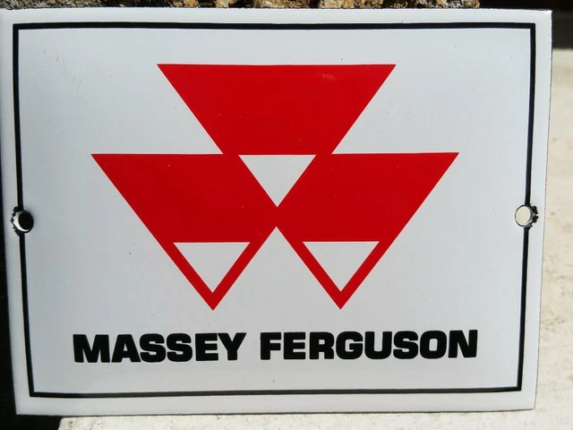 PLAQUE ÉMAILLÉE MASSEY Ferguson Enamel Sign Fergusson Fendt Deere New ...