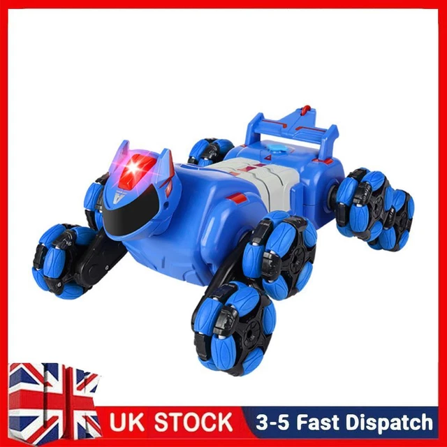 2.4GHZ 4WD EIGHT Wheeled RC Dog Remote Control Robot Dog Gesture RC Car ...