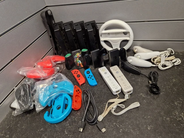 NINTENDO WII SWITCH Remote Joy com Controller Job Lot Faulty Untested ...