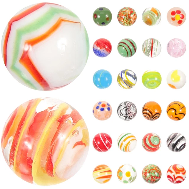 30 PCS ROUND Marbles Fish Tank Decors Colored for Board Games ...
