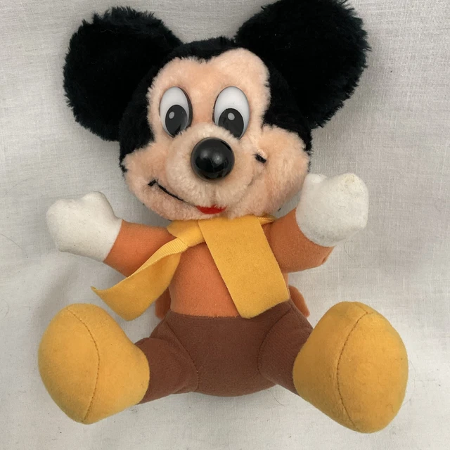 VINTAGE WALT DISNEY Mickeys Christmas Carol Plush Mickey Mouse 7.5 ...