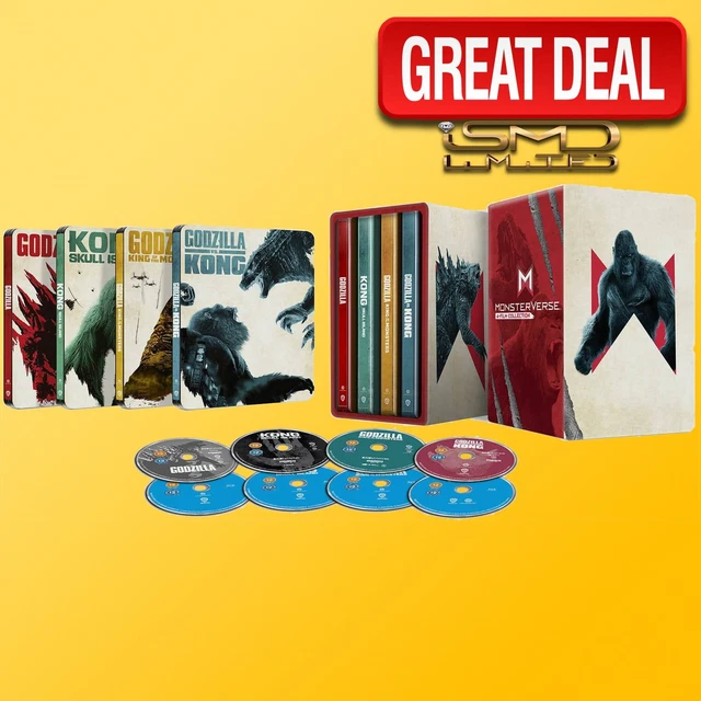 4K ULTRA HD 4 Film Monsterverse Godzilla Kong Steelbook Collection ...