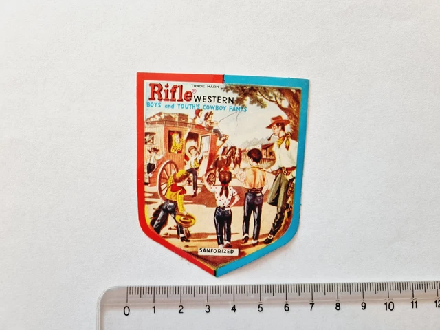 ADESIVO RIFLE JEANS SUPER WESTERN STICKER AUTOCOLLANT AUFKLEBER 80s ...
