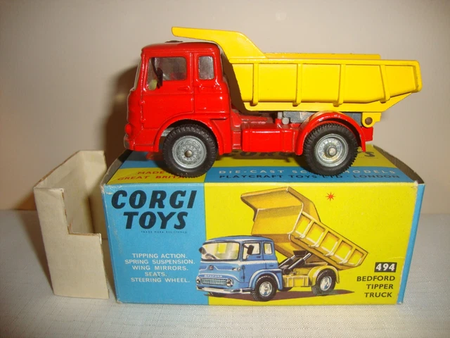 ORIGINAL CORGI 494 BEDFORD TIPPER TRUCK - VERY GOOD in original BOX £55 ...