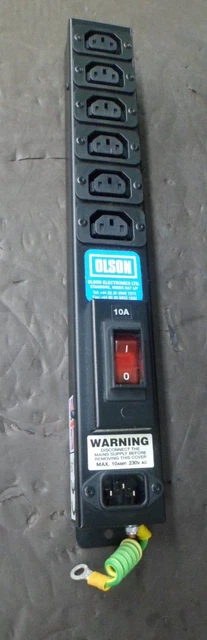 OLSON ELECTRONICS LTD 6A/06CB Power distribution strip outlet 10A 230V ...