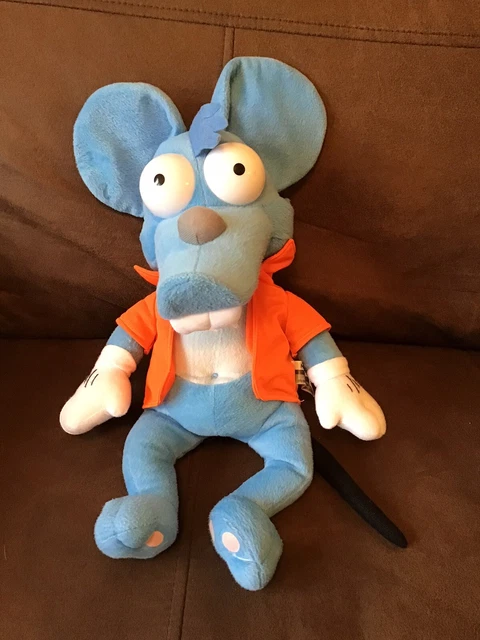 2006 THE SIMPSONS Itchy Blue Mouse Large Plush Soft Toy 15" Scratchy £ ...