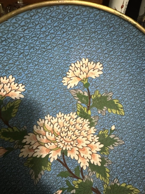 ANTIQUE VINTAGE CHINESE Cloisonne Flower Plate £43.85 - PicClick UK