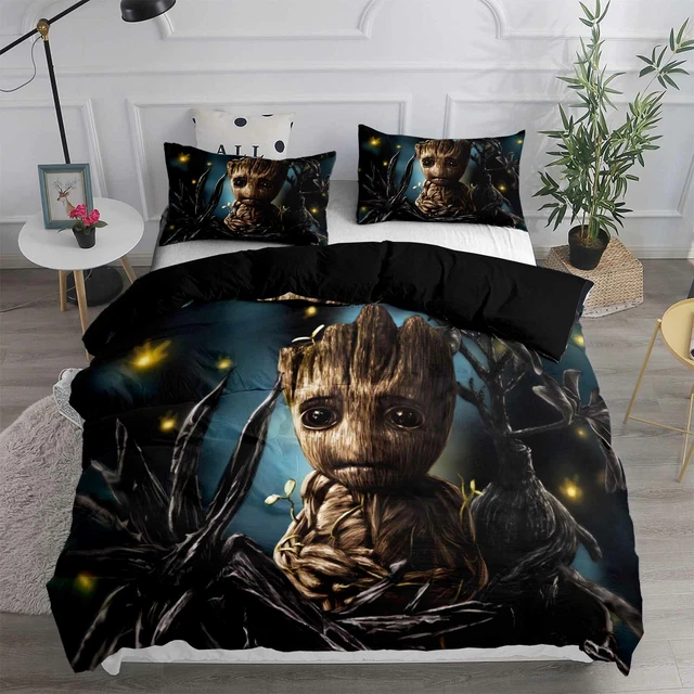 GUARDIANS OF THE Galaxy Baby Groot Bedding Set Comforter Duvet Cover ...