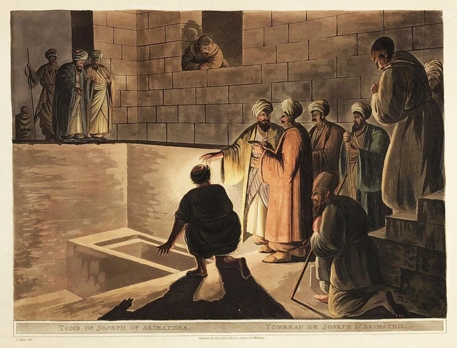 JERUSALEM JOSEPH'S TOMB Joseph's Tomb Israel Judaica Aquatinta ...