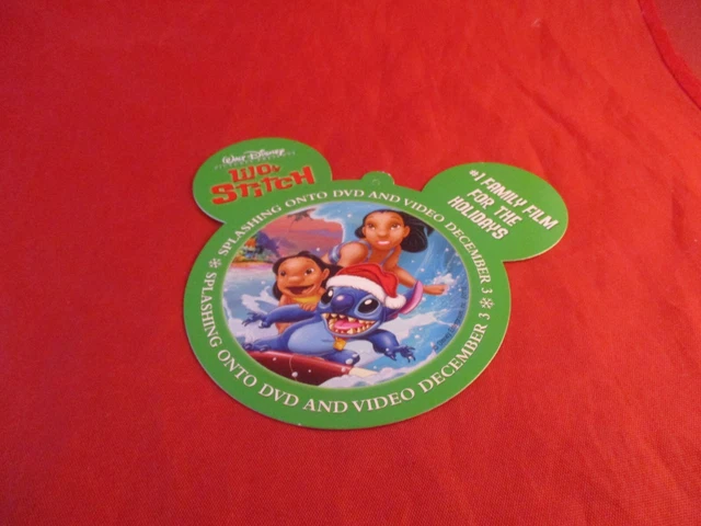 DISNEY'S LILO & Stitch VHS/DVD Release Promotional Paper Christmas ...