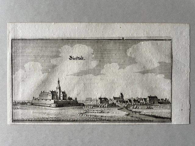 DIEFFOLT - MERIAN Kupferstich Gesamtansicht Historisch Topographia 17. Jh. 1647 EUR 13,00 ...