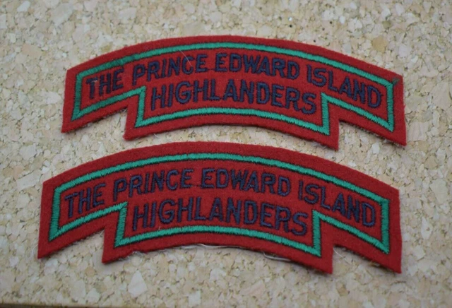 WW2 THE PRINCE Edward Island Highlanders Shoulder Title Patch $139.97 ...