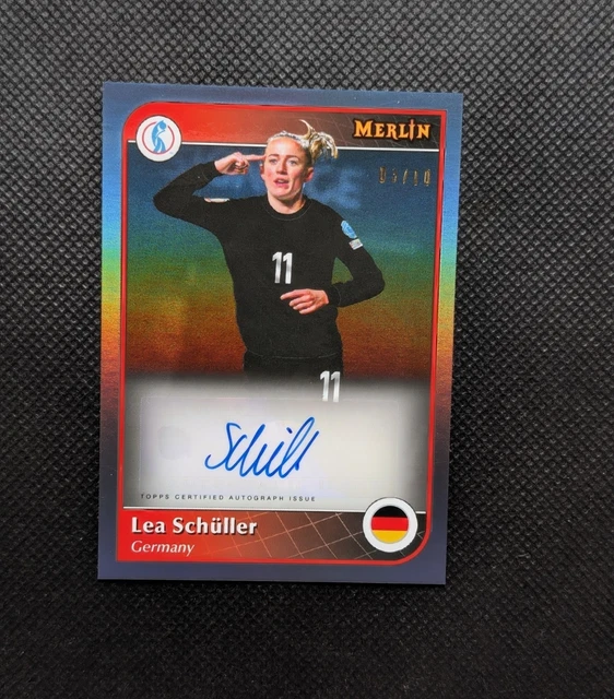 TOPPS MERLIN 2025 UEFA Womens Euros /10 Lea Schuller Euro Stars Auto ...