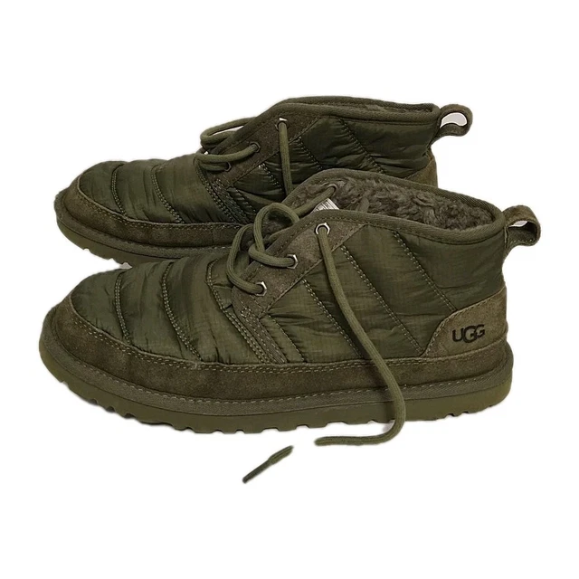 UGG NEUMEL MEN'S Size 9 Boot Green Sherpa Lined Winter Lace Up (#L5 £4. ...
