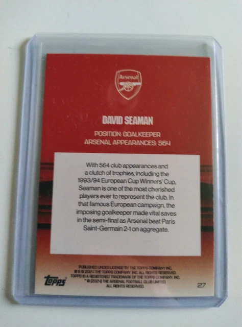 DAVID SEAMAN 38/49 North London Topps Arsenal Team Set 23/24 EUR 4,99 ...