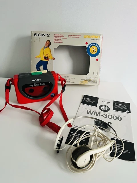 VINTAGE MY FIRST Sony Walkman Red WM-3000 Cassette Player - read ...