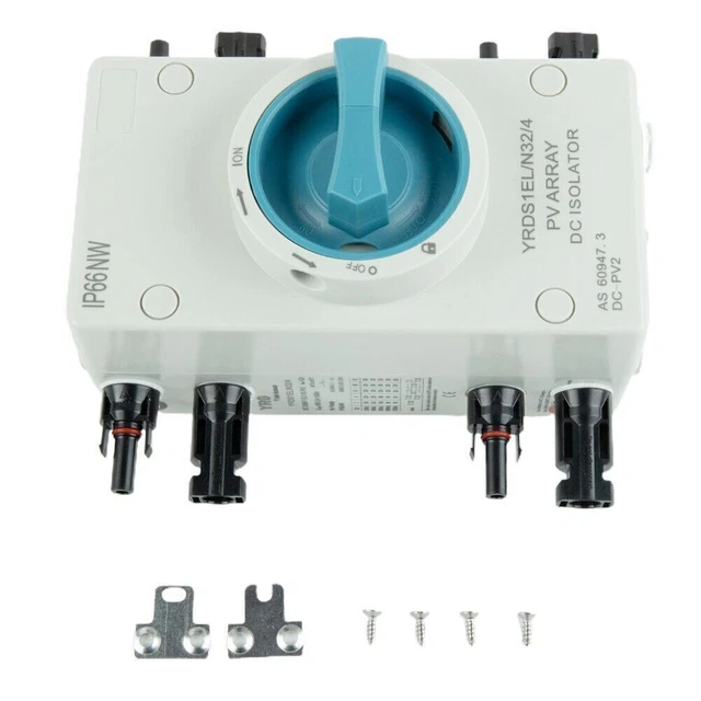 SOLAR PV SWITCH DC Disconnect Switch Off Switch Switch 32A 1000V 4-Pole YL £45.52 - PicClick UK