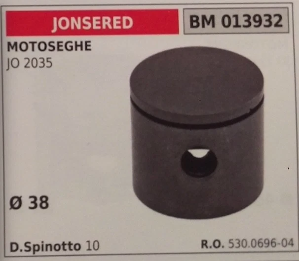 530069604 PISTON COMPLET De Segments Et Spin Scie à Chaîne JONSERED Jo ...