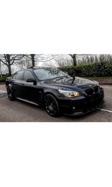 BMW E60 E61 M-Sport FRONT LIP SPLITTER (GLOSS BLACK) ABS PLASTIC (03-10 ...