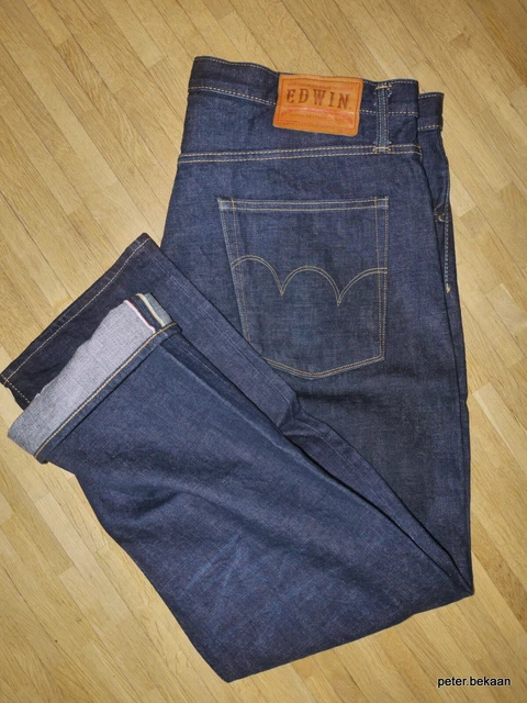 EDWIN 53 RV Limited Edition Rainbow Selvedge Denim Jeans size W 38 L 33 ...