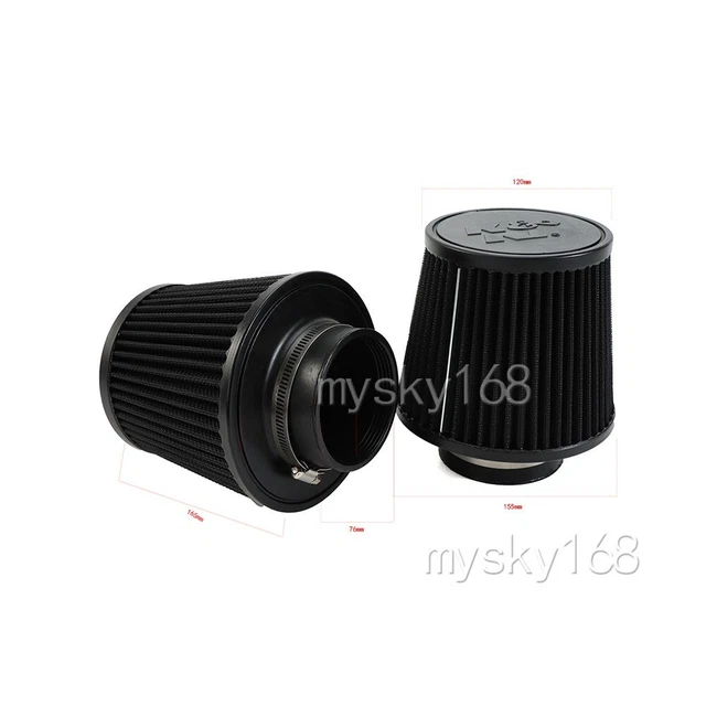 K&N 3' INCH Air Filter Open Pod KN Filter Piping High flow Intake 76MM ...
