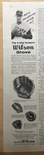 1959 MAGAZINE AD for Wilson baseball gloves - Detroit Tiger Harvey ...
