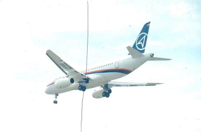 ORIGINAL CIVIL AIRCRAFT Plane Colour Slide Sukhoi Superjet Ra97005 ...