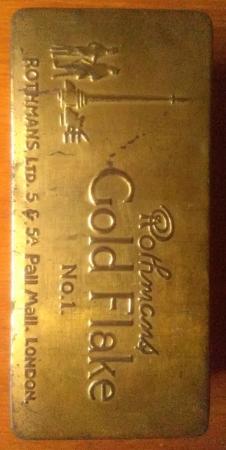 & VINTAGE& ROTHMANS Gold Flake No1 Tobacco/ Cigarette Tin £8.95 ...