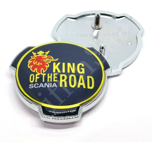 SCANIA DARK BLUE King of The Road Truck Badge Grill Emblem V8 Griffin ...