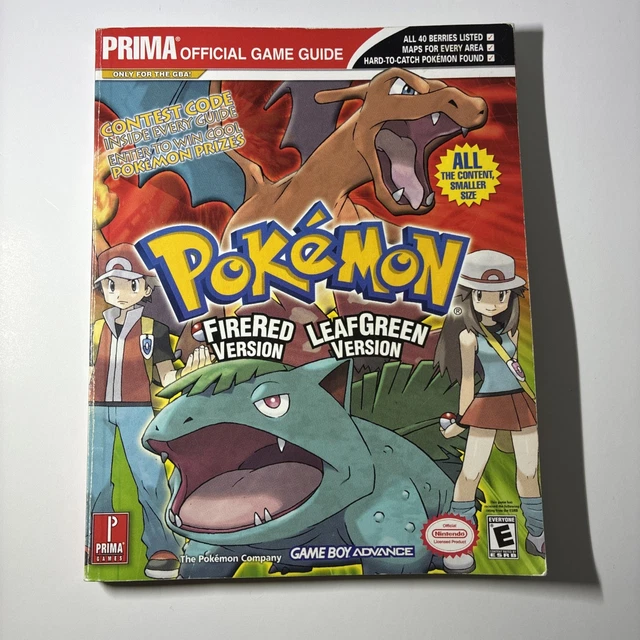 POKÉMON LEAFGREEN VERSION and Firered Version: Prima Strategy Guide $58 ...
