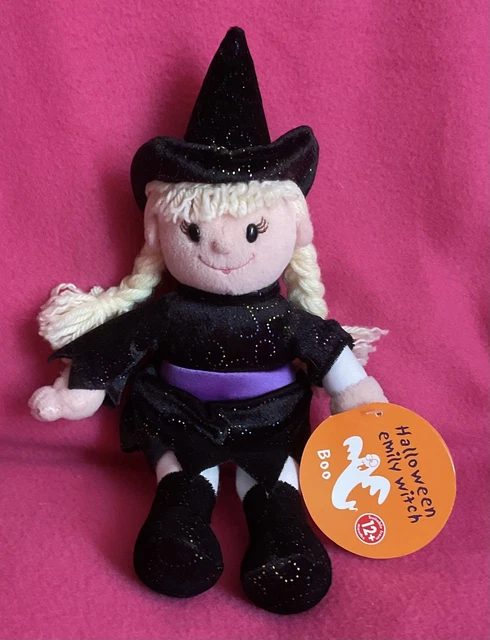 TESCO HALLOWEEN EMILY Witch Ragdoll Soft Plush Beanie Toy 12” Tag 2005 ...