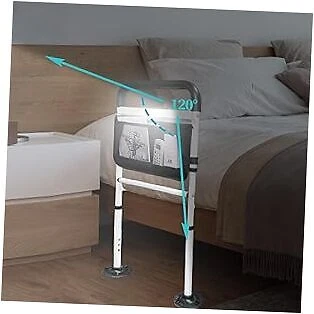 BED RAILS FOR Elderly Adults Safety with Motion Light Adjustable ...