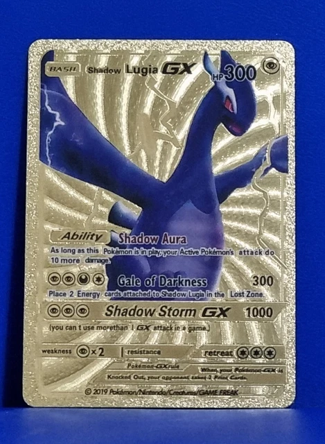 CARTA TARJETA POKEMON Ingles Lugia GX HP 300 Color Oro Dorado EUR 7,90 ...