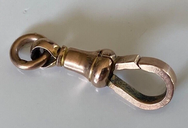 ANTIQUE 9CT GOLD Pocket Watch Albert Chain Dog Clip £90.00 - PicClick UK